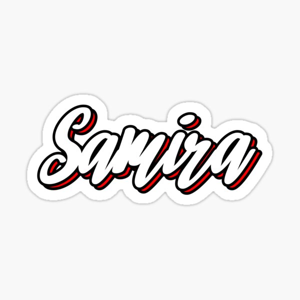 "Samira first name - hand lettering design" Sticker for Sale by sulies ...