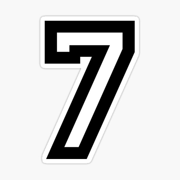 "Number Seven" Sticker for Sale by sweetsixty | Redbubble