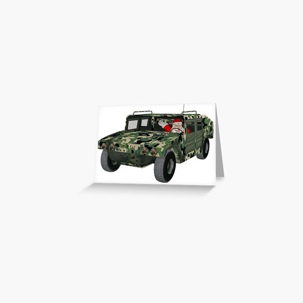 "Santa Delivers With Hummer H1" Greeting Card for Sale by Mythos57 ...