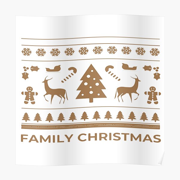 "Family Christmas" Poster for Sale by MyAttireobe | Redbubble