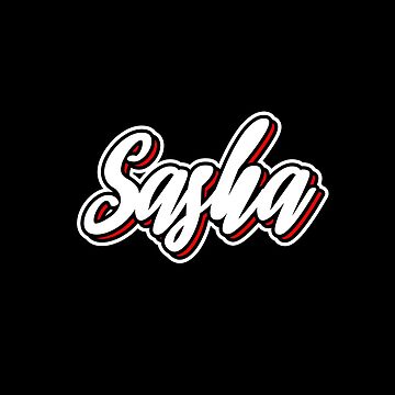 "Sasha first name - hand lettering design" Sticker by sulies | Redbubble