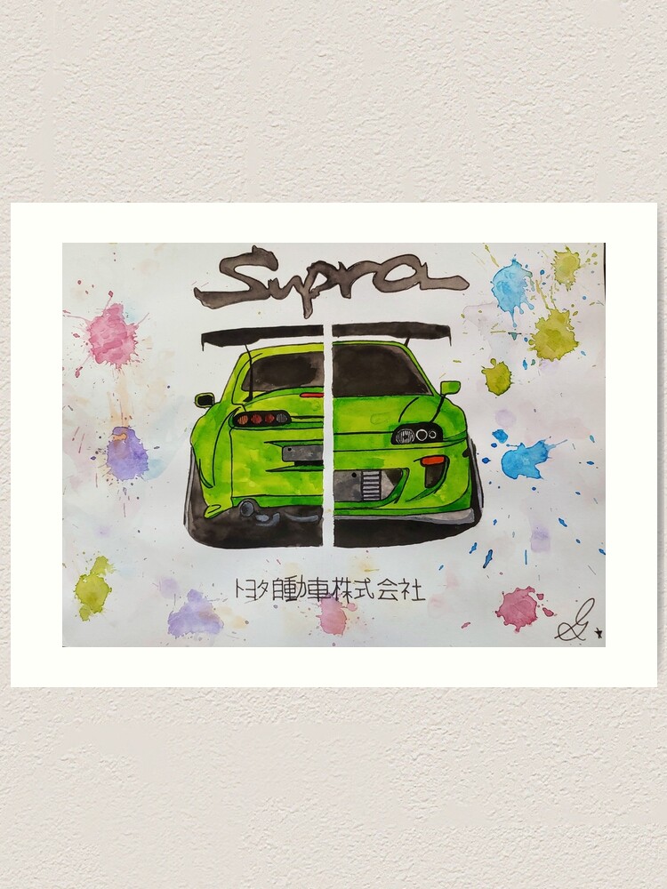 "Toyota Supra MK4" Art Print for Sale by GADartiste | Redbubble