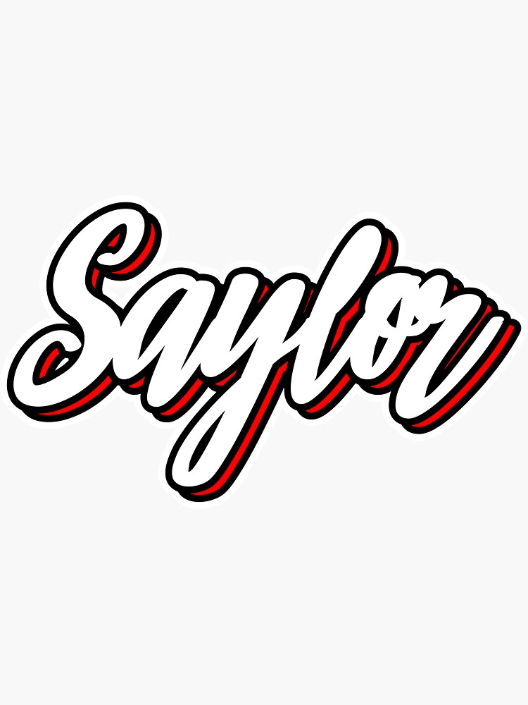 "Saylor first name - hand lettering design" Sticker for Sale by sulies ...