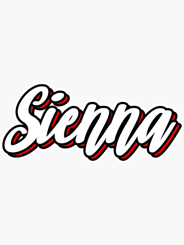 "Sienna first name - hand lettering design" Sticker for Sale by sulies ...