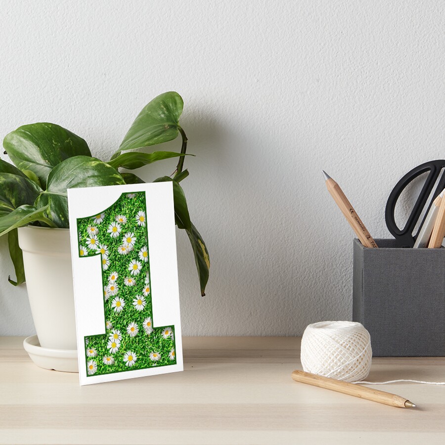 "daisy number 1 " Art Board Print for Sale by TreeTopTogs | Redbubble