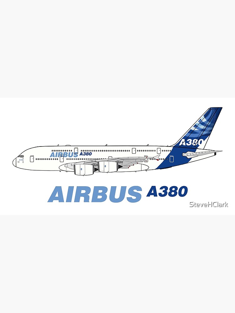 "Airbus A380 Illustration" Poster for Sale by SteveHClark | Redbubble