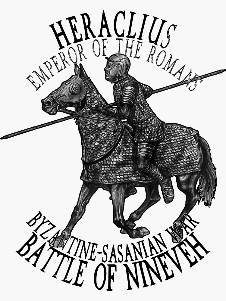 Pegatina «Heraclio - Batalla de Nínive 627 '(letras negras)» de Krstvr ...