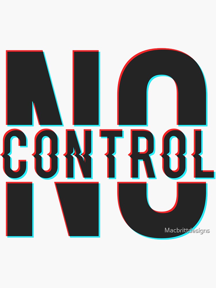 "No Control 3D 1D" Sticker for Sale by Macbrittdesigns | Redbubble