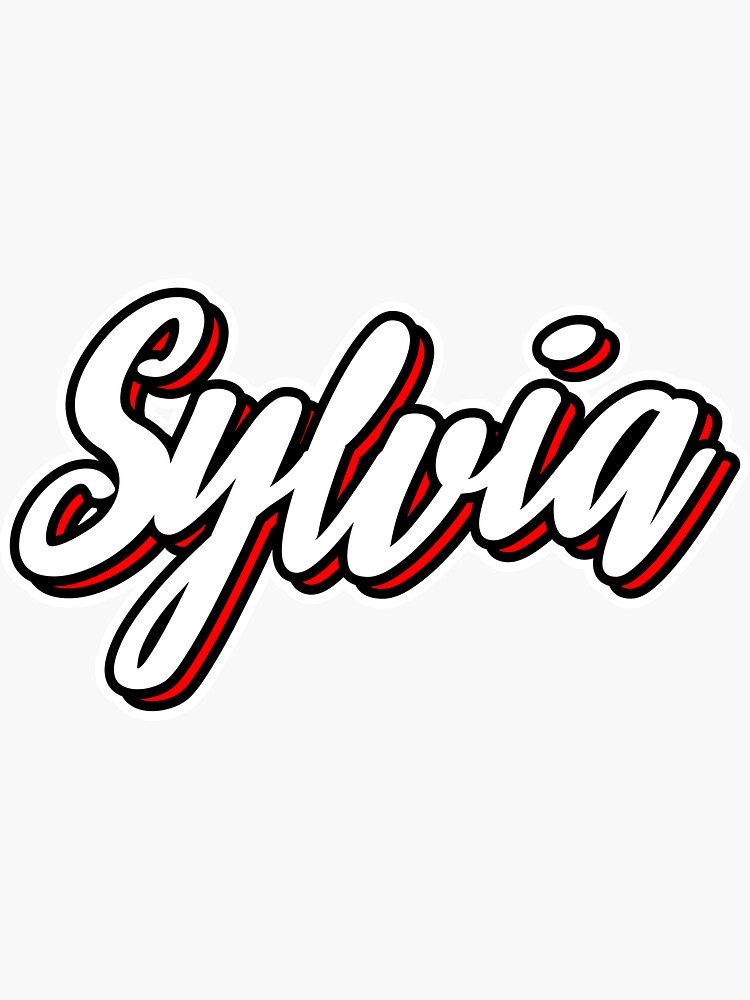 "Sylvia first name - hand lettering design" Sticker for Sale by sulies ...
