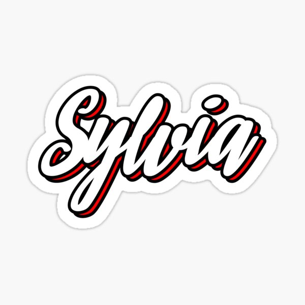 "Sylvia first name - hand lettering design" Sticker for Sale by sulies ...