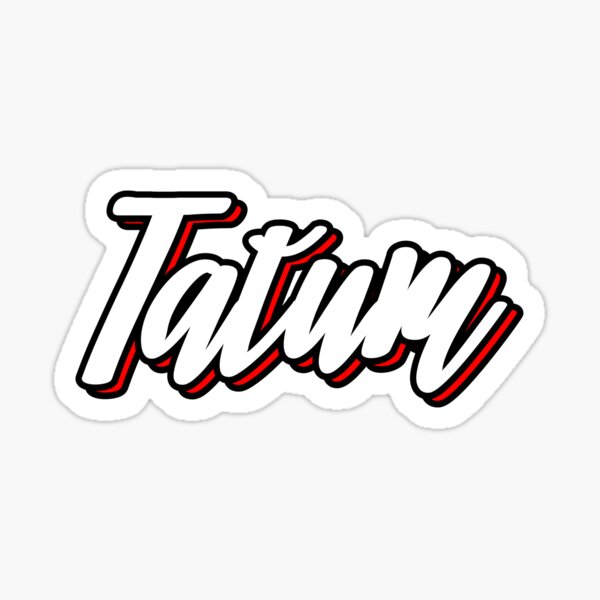 "Tatum first name - hand lettering design" Sticker by sulies | Redbubble