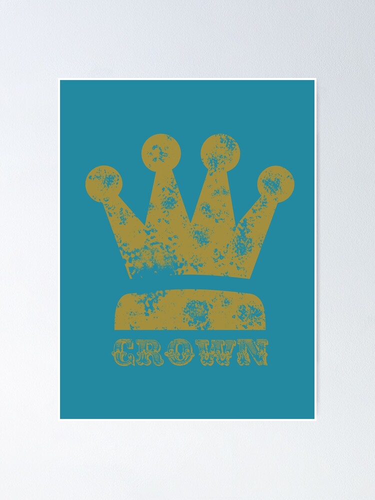 "Retro Gold Crown" Poster for Sale by FancyBubble | Redbubble