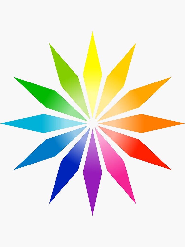 "Color wheel star" Sticker by kakapodesign | Redbubble
