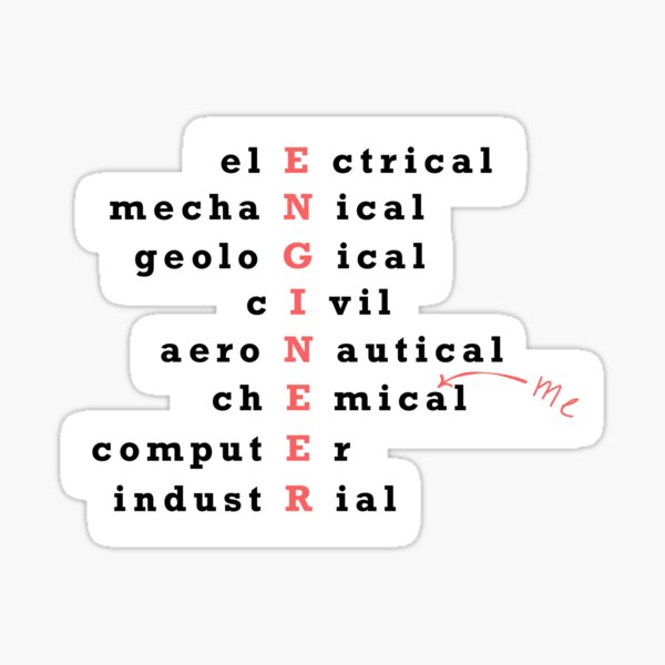 "Understanding Engineers - Chemical Engineering Stickers" Sticker by BronsonLockwood | Redbubble