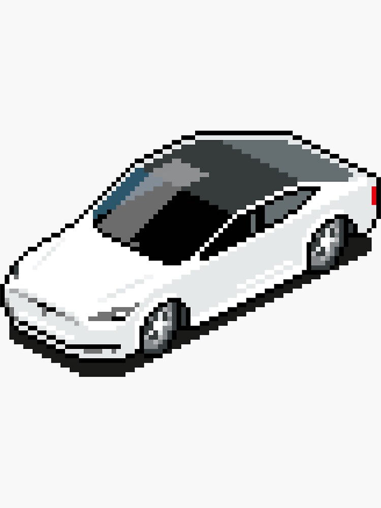 "Tesla Pixel Art" Sticker by happiness18 | Redbubble