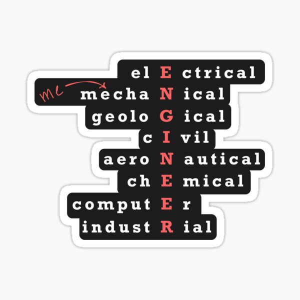 "Understanding Engineers - Mechanical Engineering Stickers" Sticker for Sale by BronsonLockwood ...
