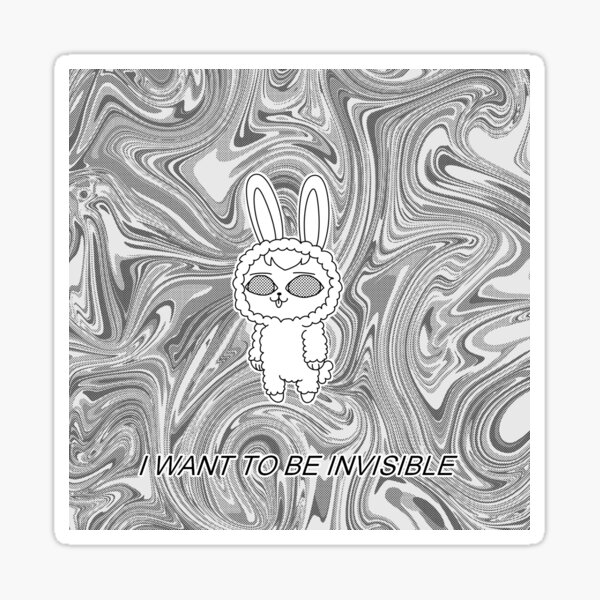 "Invisible " Sticker for Sale by aesthetic-loser | Redbubble