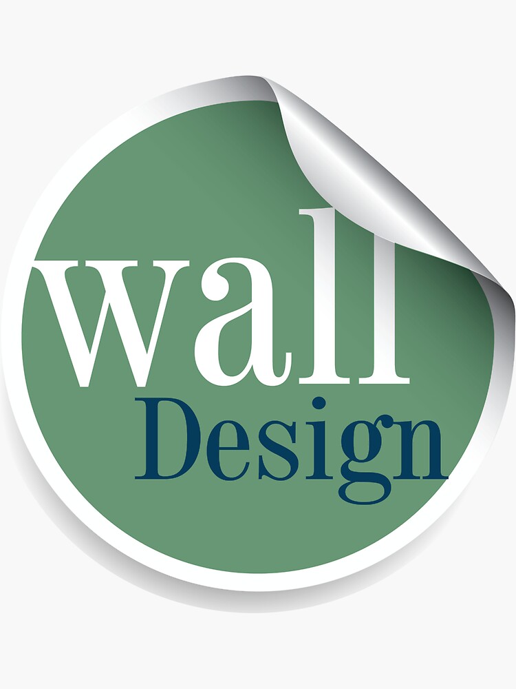 "Wall design logo" Sticker for Sale by Saquibam2020 | Redbubble