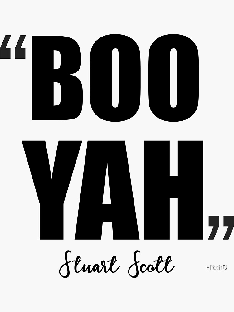 "Boo-Yah Stuart Scott Quotes" Sticker for Sale by HitchD | Redbubble