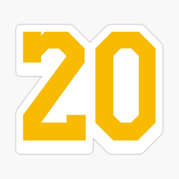 "20 Yellow Number Twenty Purple Basketball Jersey" Sticker by elhefe ...