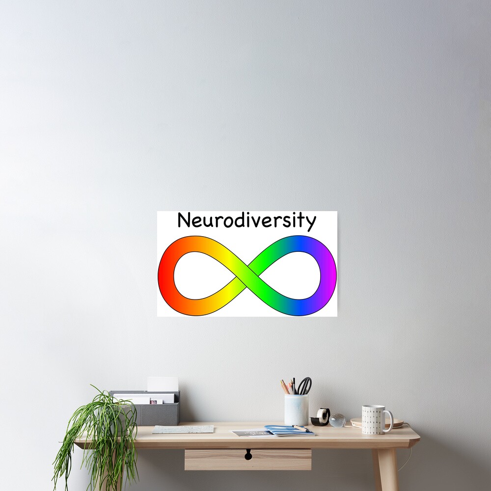 "Rainbow Neurodiversity Infinity" Poster for Sale by emilyrosew1 ...
