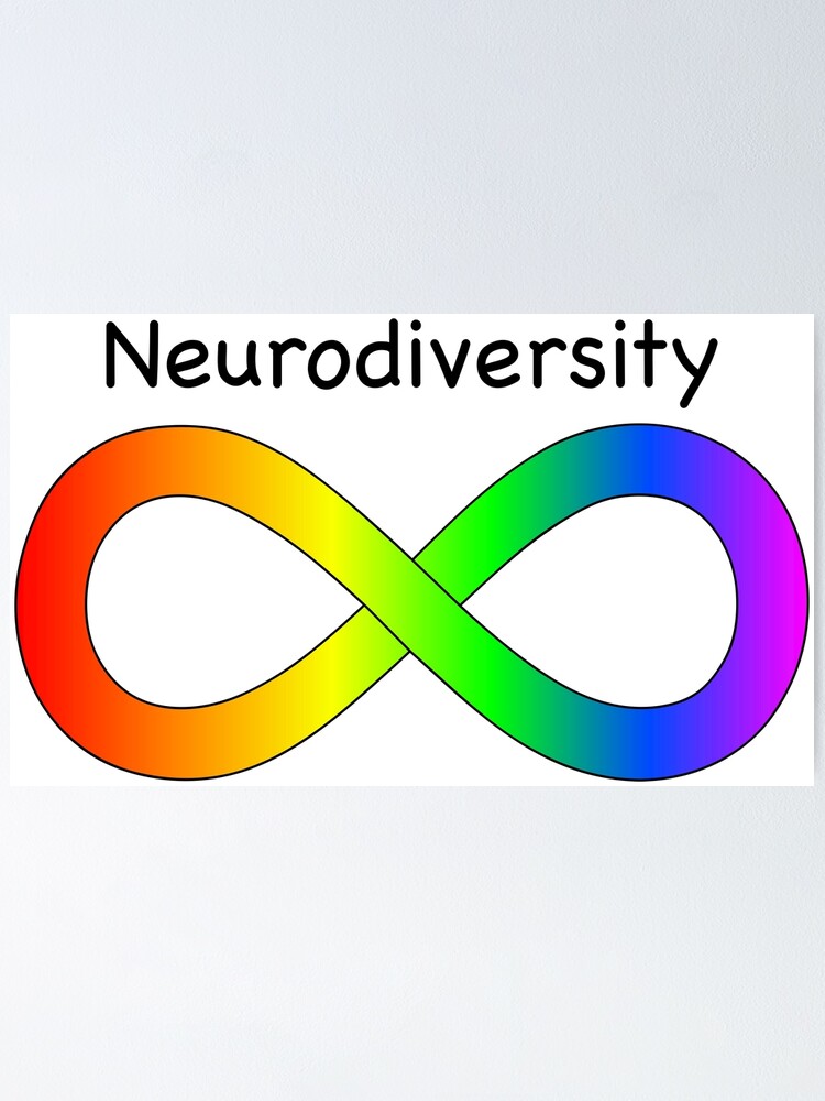"Rainbow Neurodiversity Infinity" Poster for Sale by emilyrosew1 ...