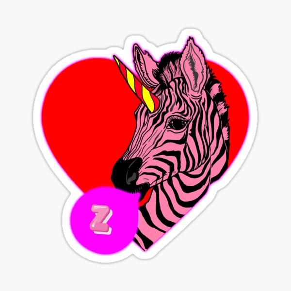 "Zebra Bubble Gum" Sticker by ZenCloak | Redbubble