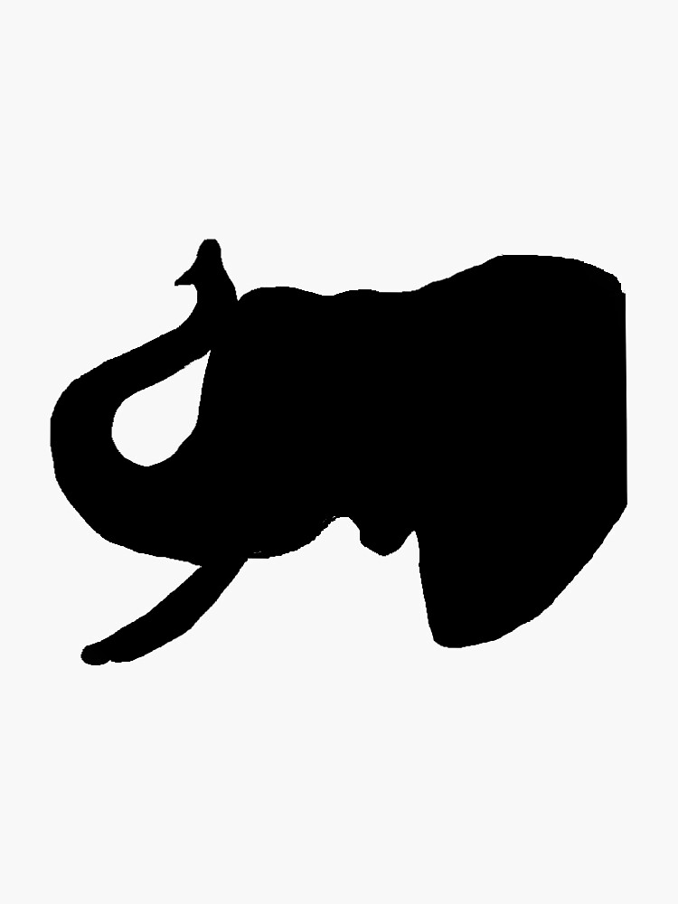 "Elephant Shadow Drawing" Sticker by kerryperegrine | Redbubble