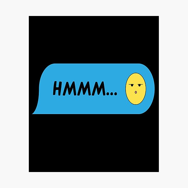 Lámina fotográfica «FUNNY EMOJI EXPRESSION HMMM ... LINDO DISEÑO PARA ...