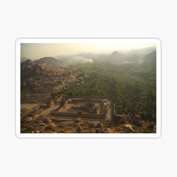 "View over Hampi" Sticker by bareri | Redbubble