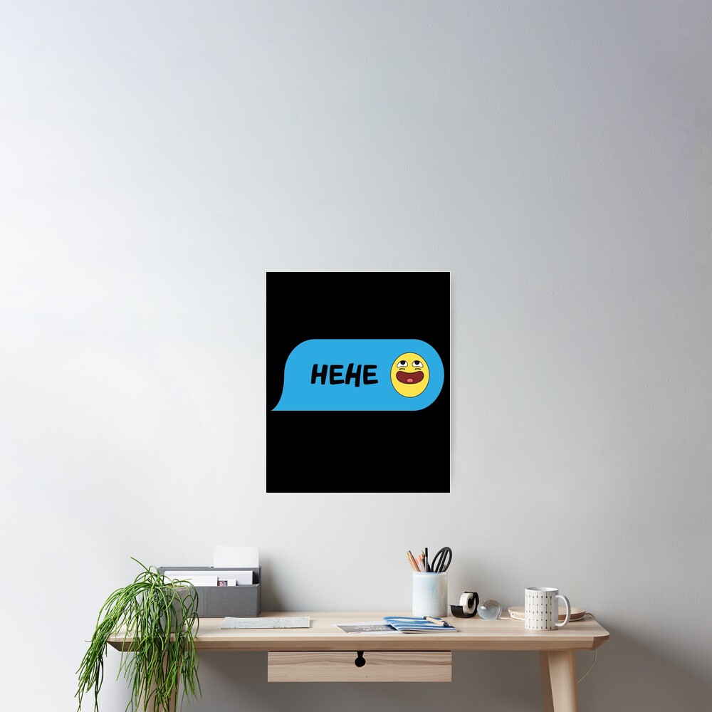 Póster «EXPRESIÓN DE EMOJI DIVERTIDA HEHE LINDO DISEÑO PARA SU ESPOSA ...