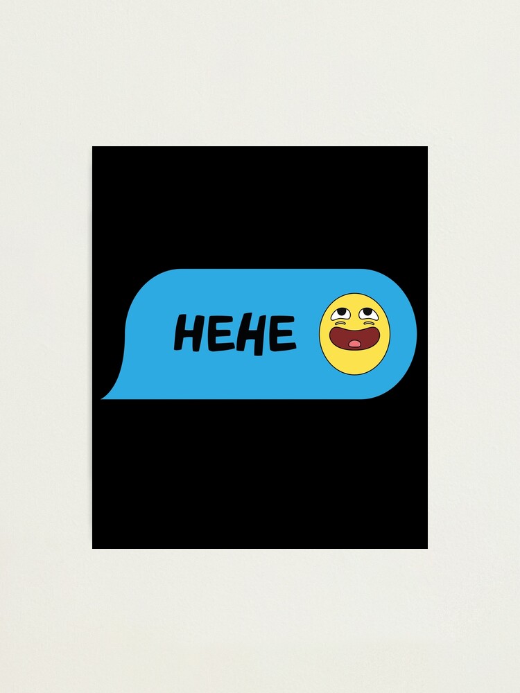 Lámina fotográfica «EXPRESIÓN DE EMOJI DIVERTIDA HEHE LINDO DISEÑO PARA ...