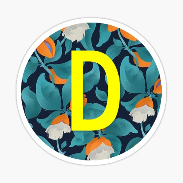 ""D" Letter Monogram" Sticker for Sale by lizziehorstmann | Redbubble