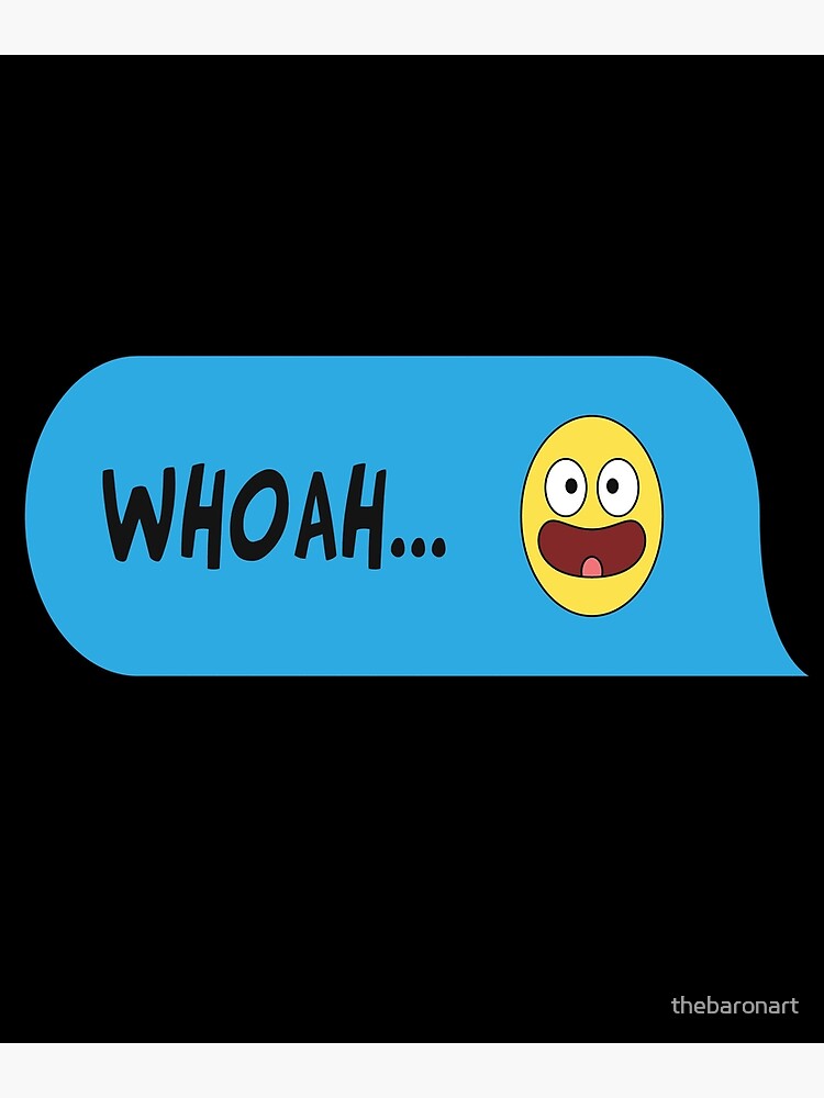 Póster «DIVERTIDA EXPRESIÓN EMOJI Whoah ... LINDO DISEÑO PARA SU ESPOSA ...