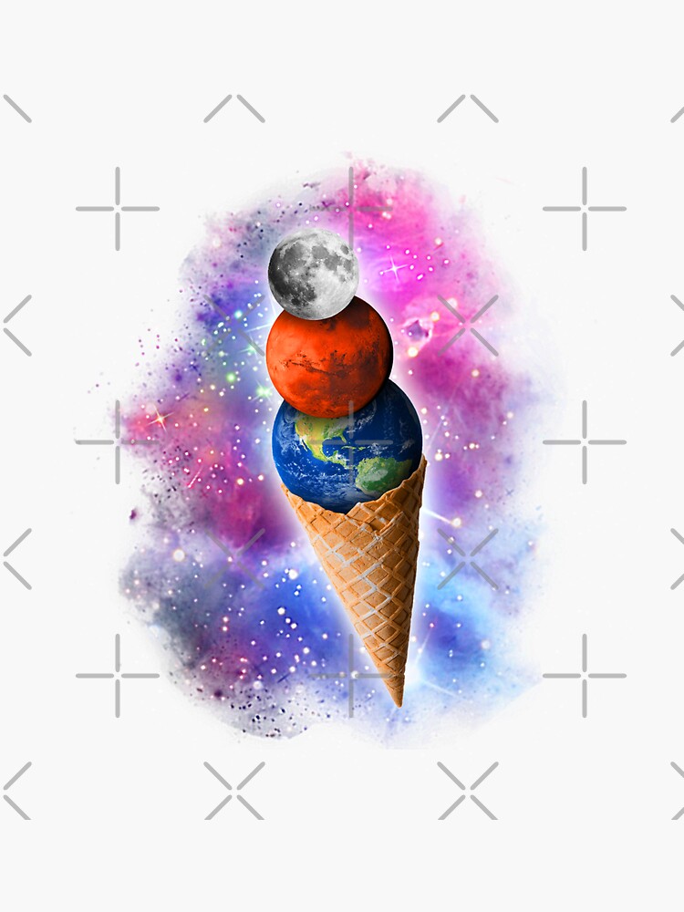 "Solar Ice Cream" Sticker by ApgarArts | Redbubble