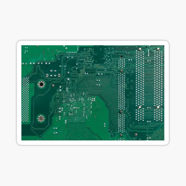 "Tiled Green Computer Motherboard Circuitboard" Sticker for Sale by BCT ...