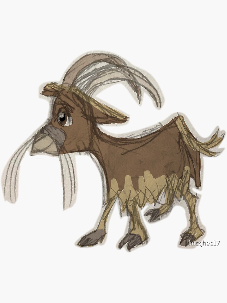 "Old Whiskers The Goat" Sticker for Sale by lmcghee17 | Redbubble