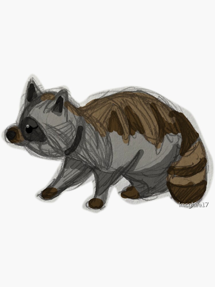 "Rebecca Raccoon" Sticker for Sale by lmcghee17 | Redbubble