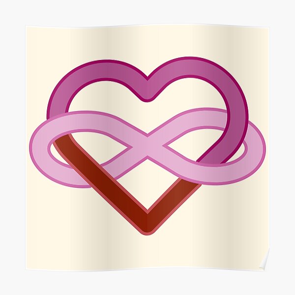 "Lesbian Polyamory Infinity Heart" Poster by TheGoodChad | Redbubble