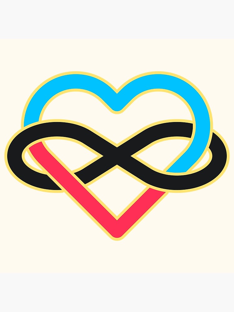 "Polyamory Infinity Heart" Poster by TheGoodChad | Redbubble