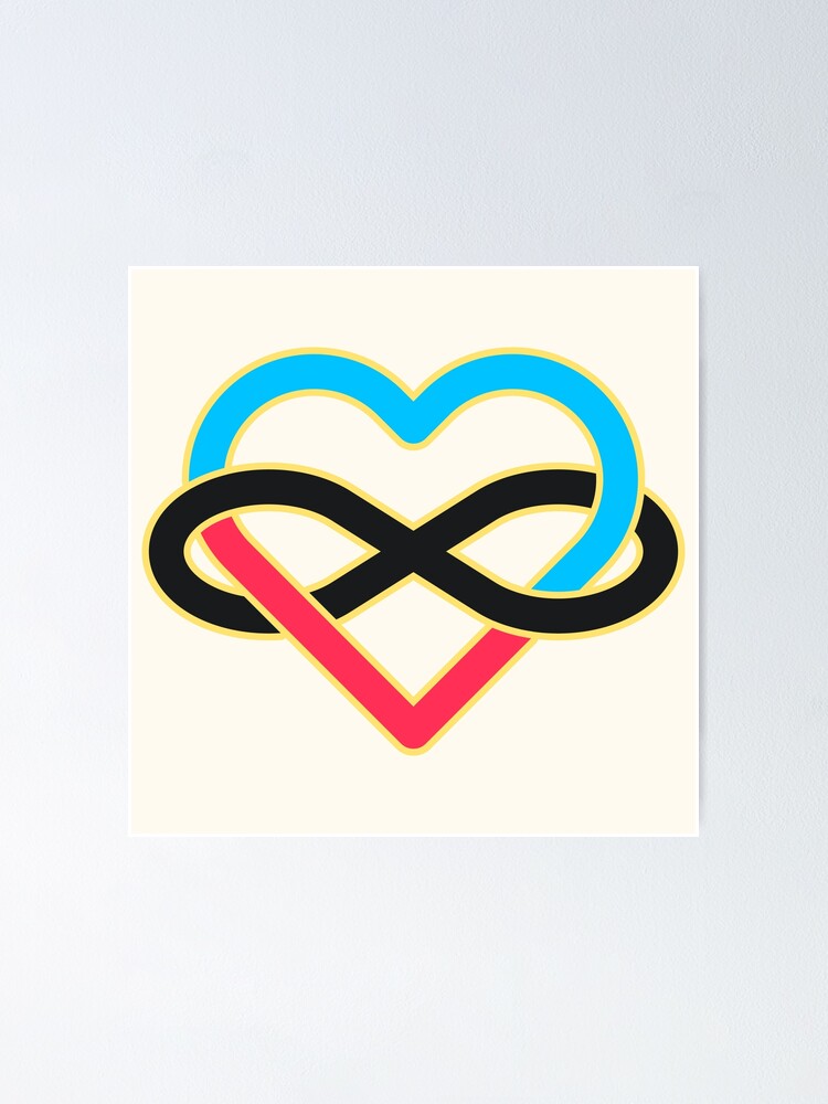 "Polyamory Infinity Heart" Poster by TheGoodChad | Redbubble