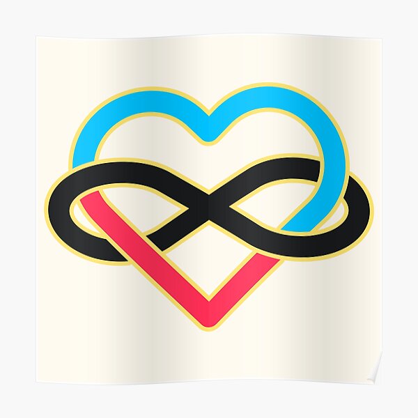 "Polyamory Infinity Heart" Poster by TheGoodChad | Redbubble
