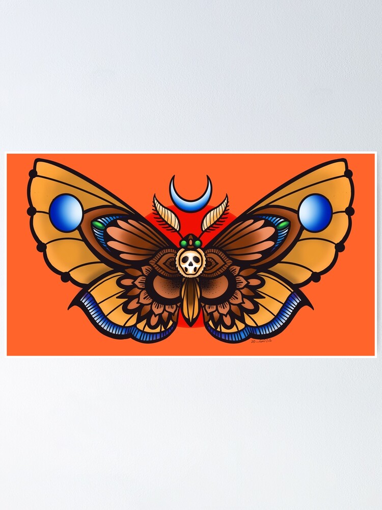 "Death Moth" Poster by MetroInk | Redbubble