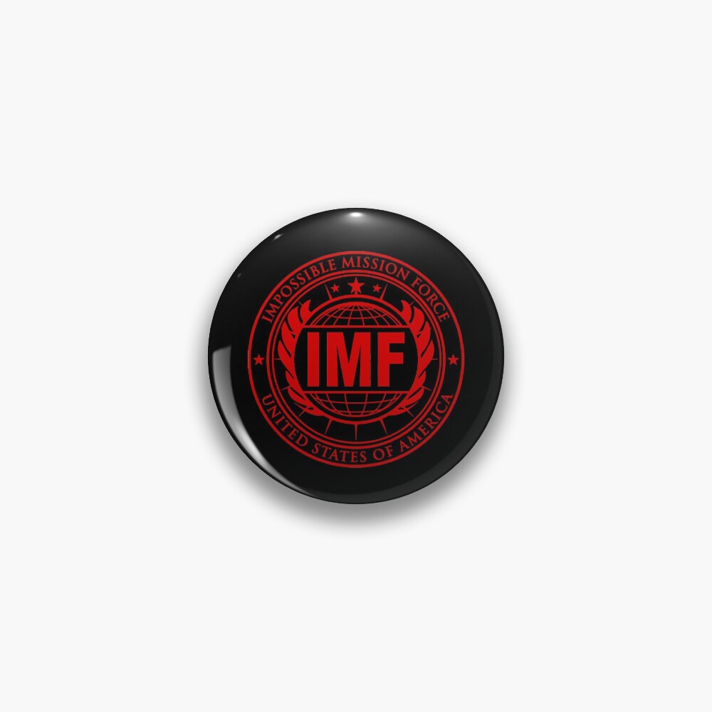 "IMF MISSION IMPOSSIBLE" Pin for Sale by T-paw | Redbubble