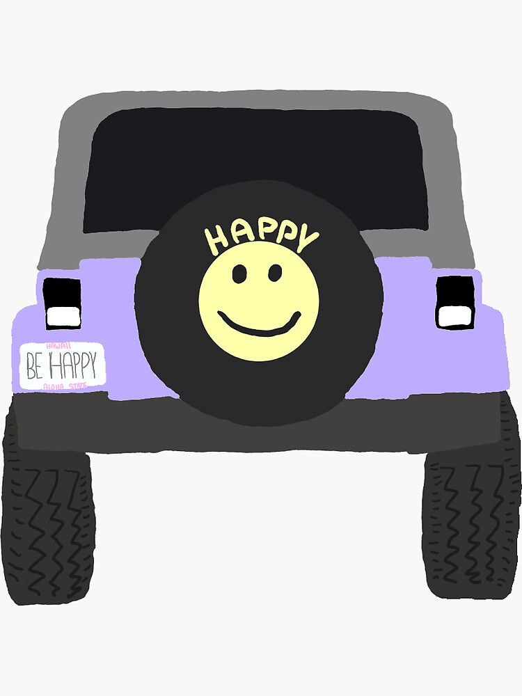 "Purple Jeep" Sticker for Sale by art-by-maddie | Redbubble