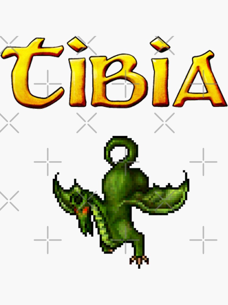 "Tibia MMORPG Dragon" Sticker by Morgarion | Redbubble