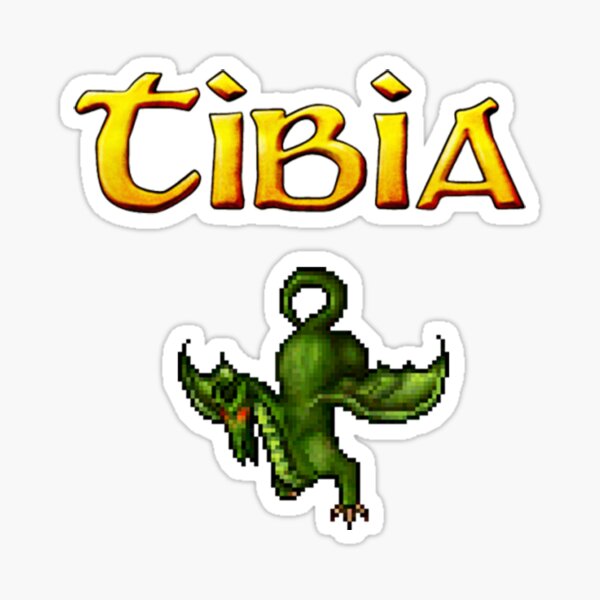 "Tibia MMORPG Dragon" Sticker by Morgarion | Redbubble