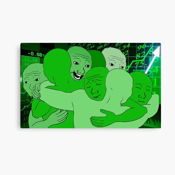 "Green Wojak Gains" Canvas Print for Sale by Jmacco | Redbubble