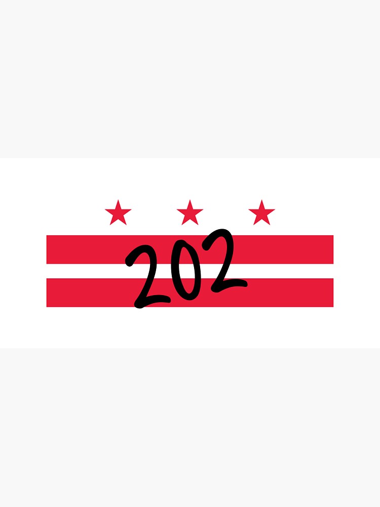 "Washington DC Flag 202" Sticker for Sale by acobrien | Redbubble