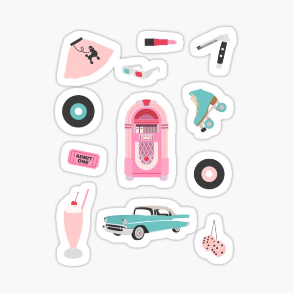 "Summer Lovin (1950s aesthetic)" Sticker for Sale by AlyshaNewton ...